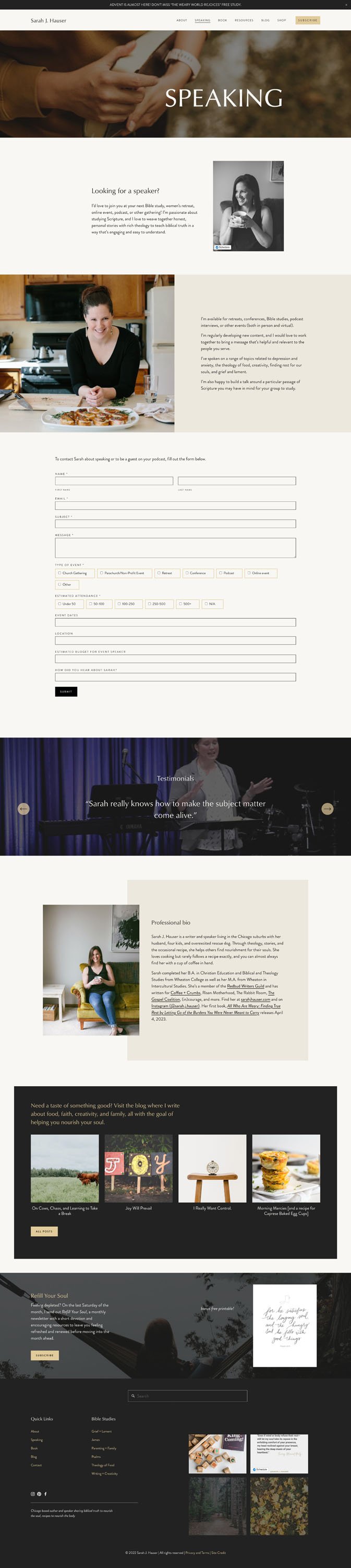 Nourish Your Soul - website for an author, speaker and blogger — Jodi ...