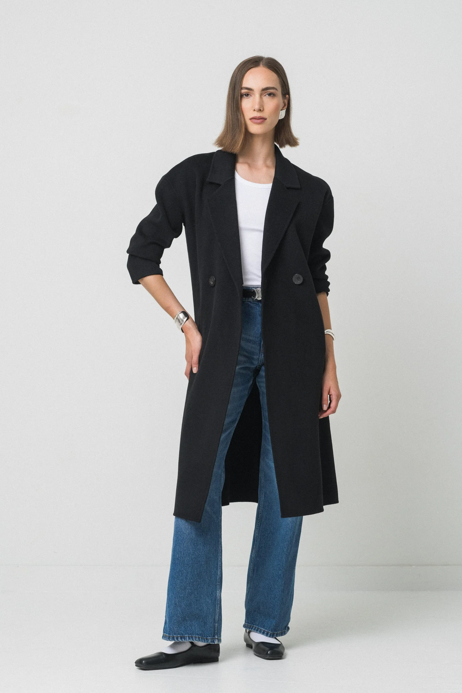 Kate Reversible Collarless Coat - Heather Lynn | Hand-Stitched Cashmere ...