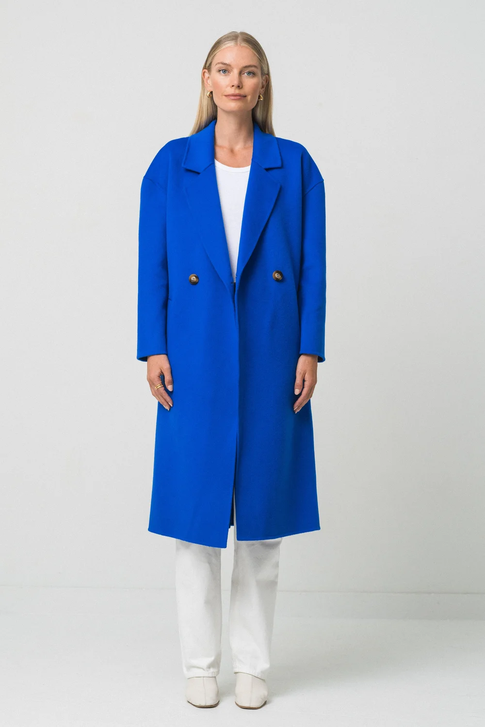 Kate Reversible Collarless Coat - Heather Lynn | Hand-Stitched Cashmere ...
