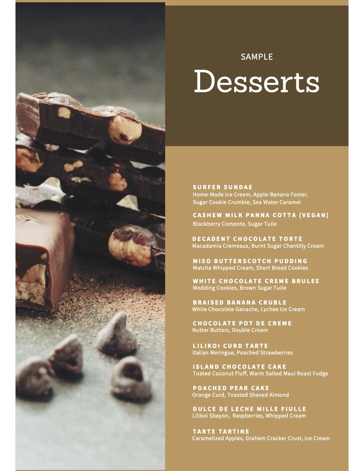 Our Menu - Lahaina Private Chef — Lahaina Private Chef