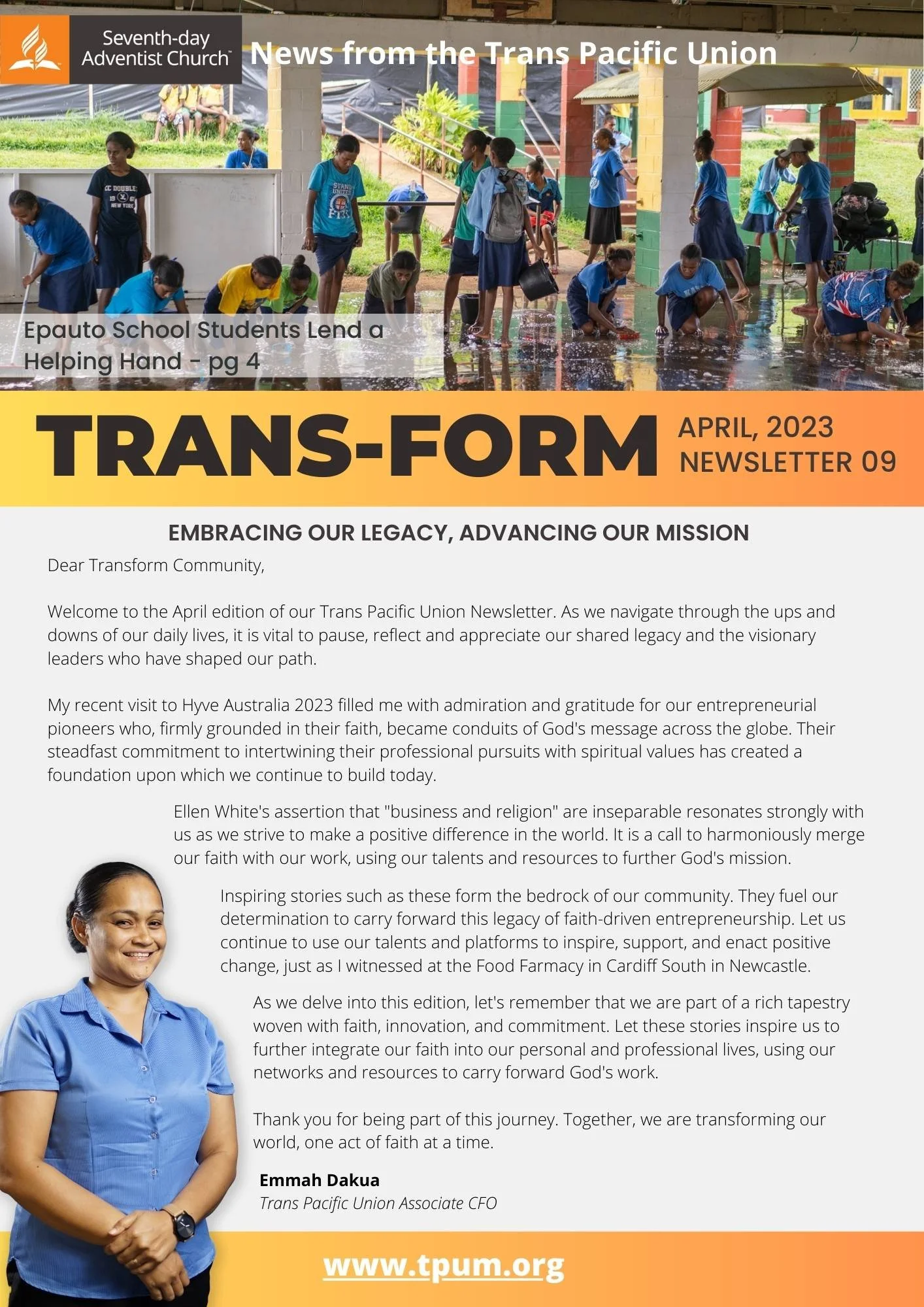 NEWS — Trans Pacific Union Mission