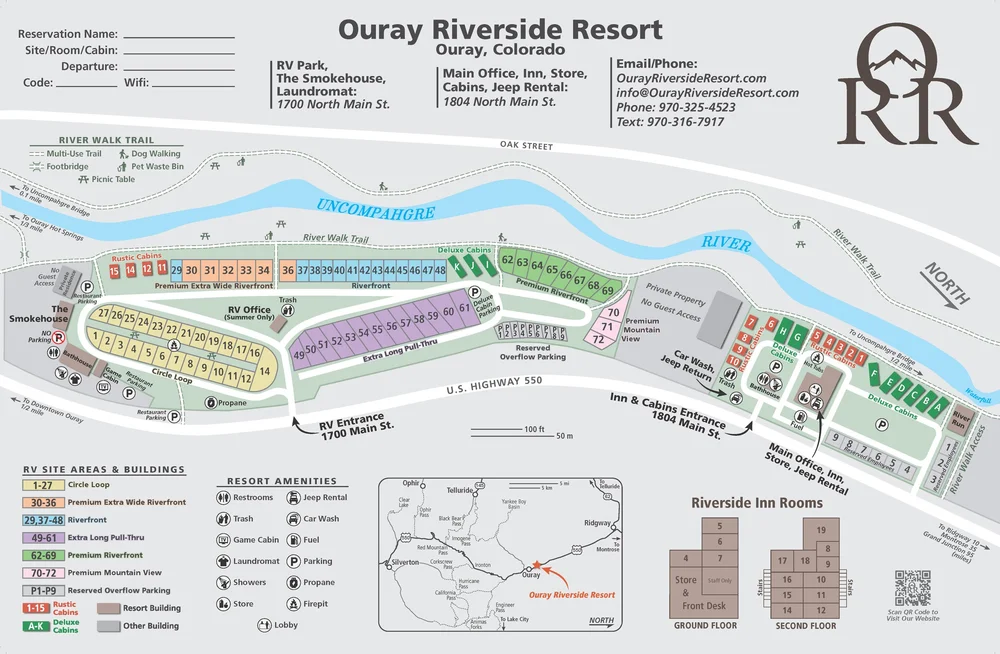 Resort Map and Policies @ Ouray Riverside Resort