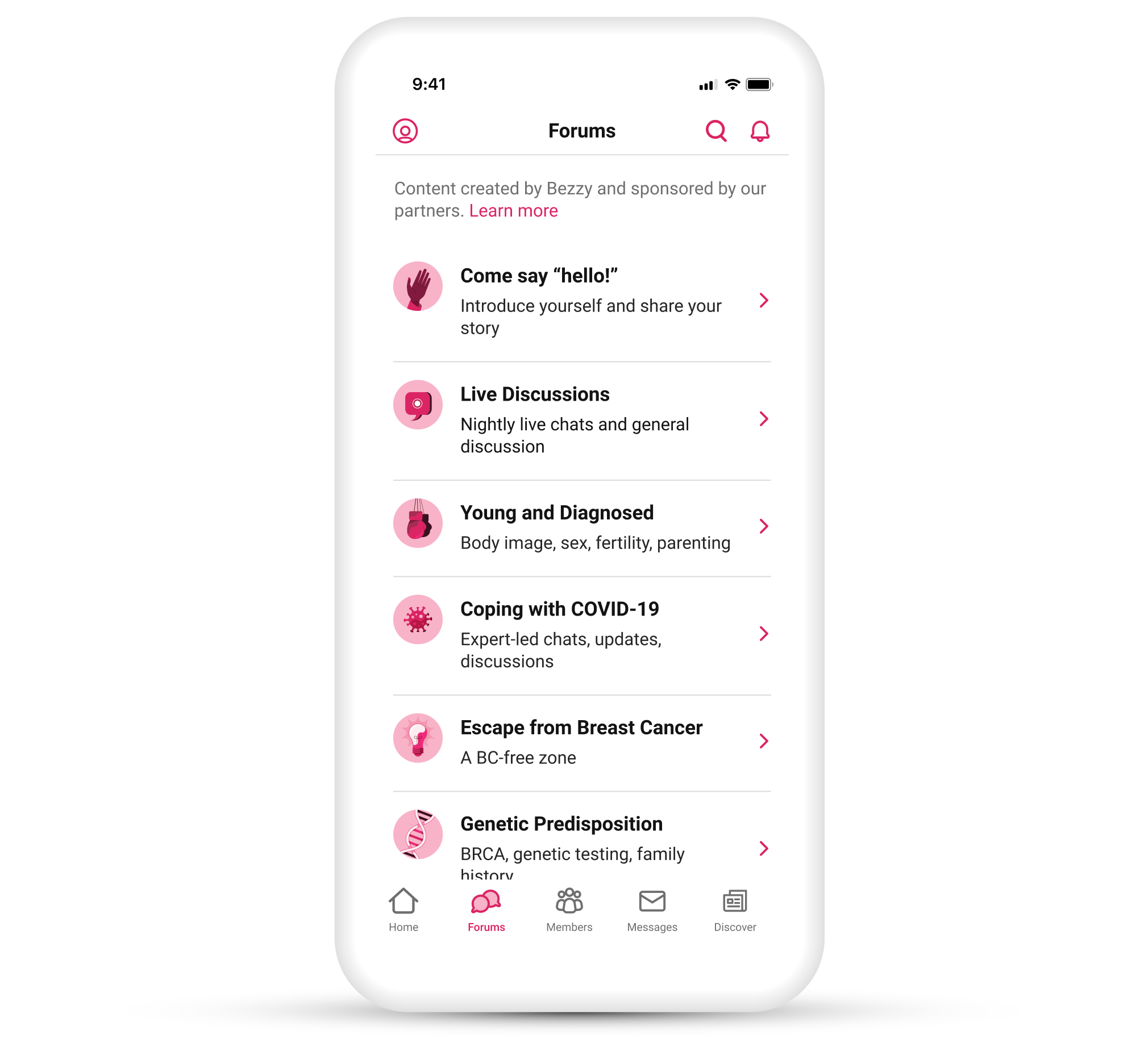 Bezzy, Chronic Condition Communities from Healthline