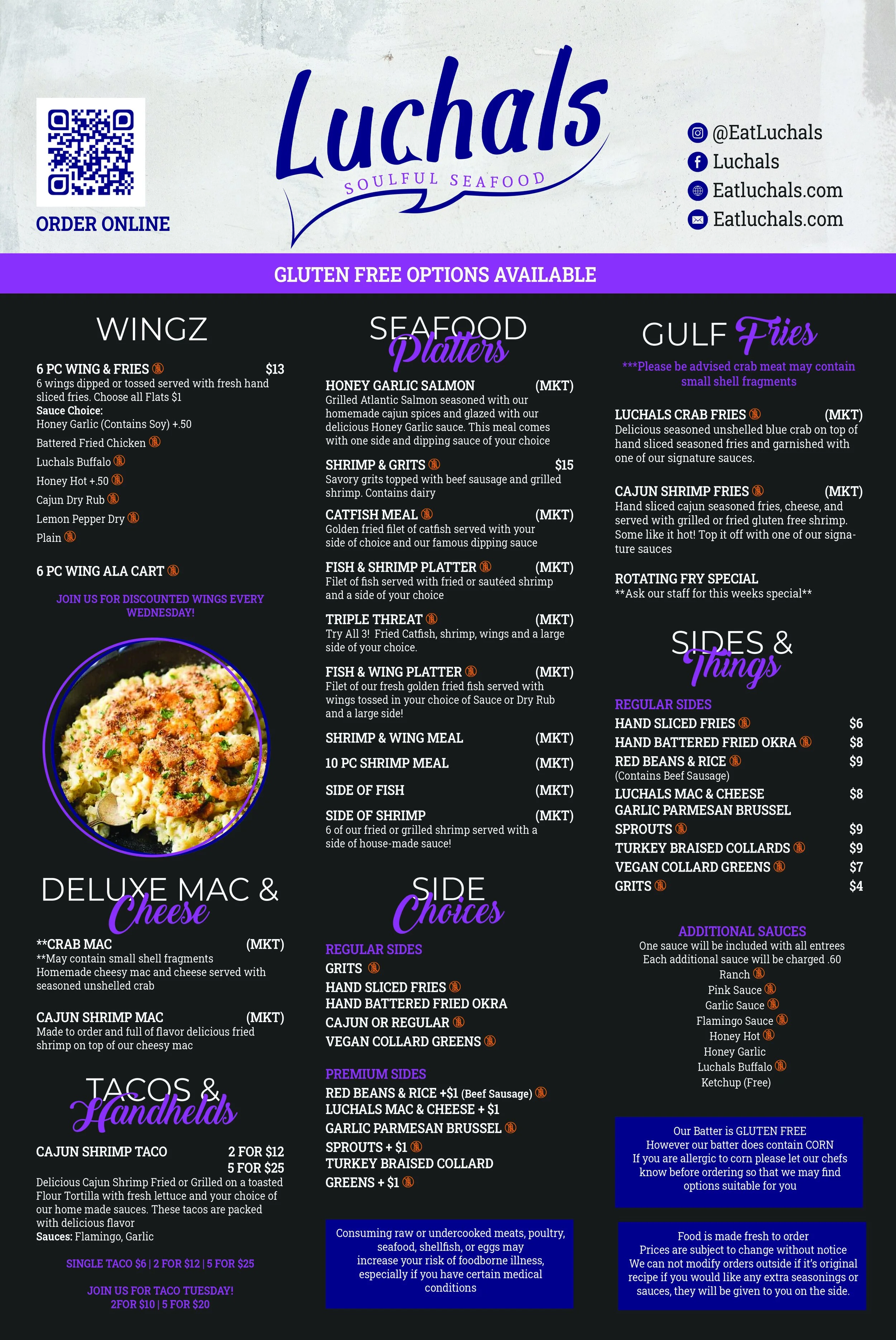 Luchals| Colorados First Gluten Free Soulful Seafood Restaurant In ...