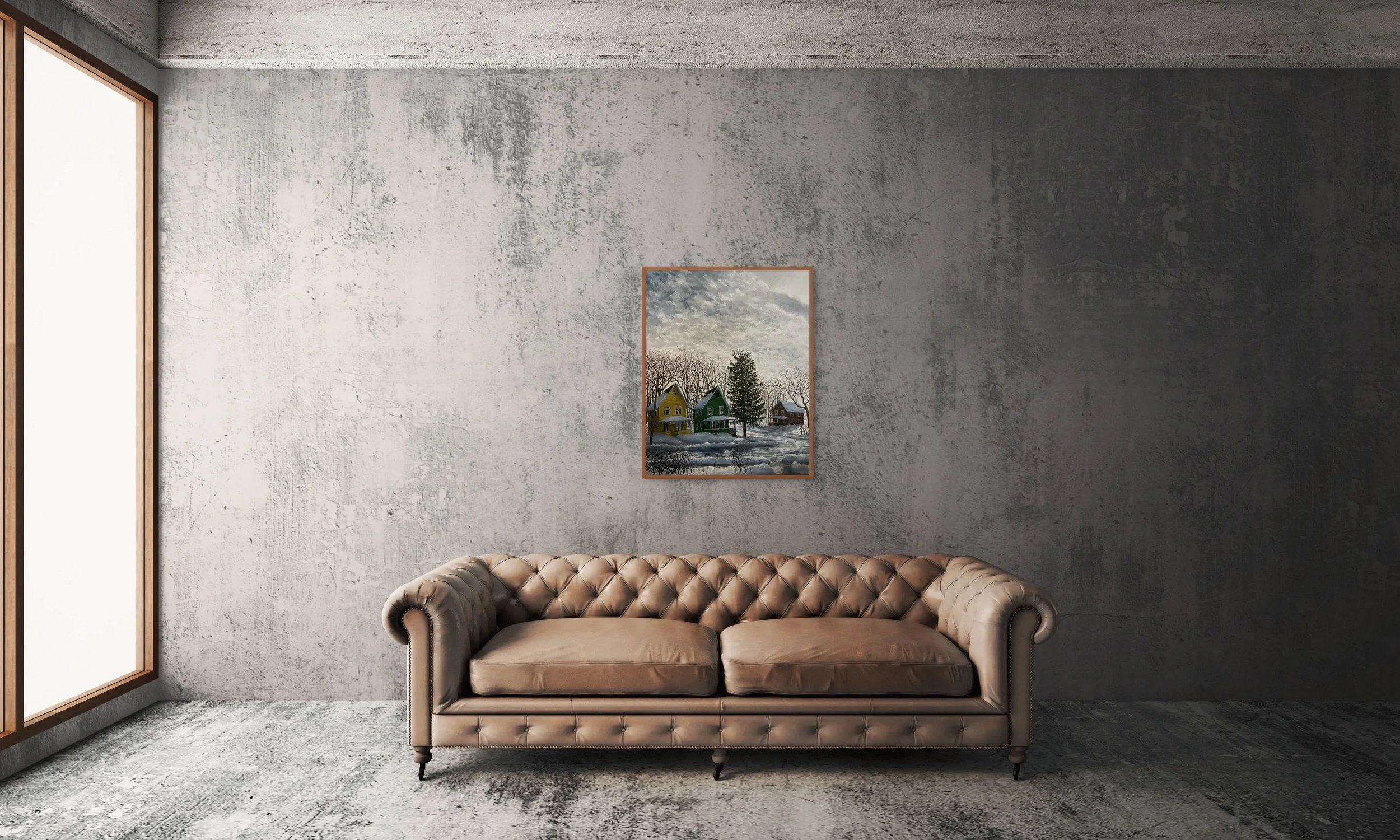 Original Paintings by Daniel Natale-Good Moon Rising...home decor-wall ...
