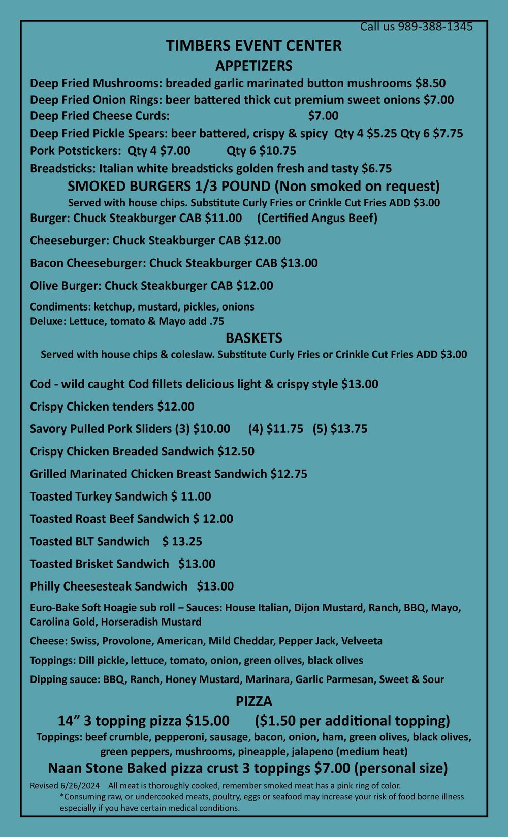 Restaurant — Timbers Event Center