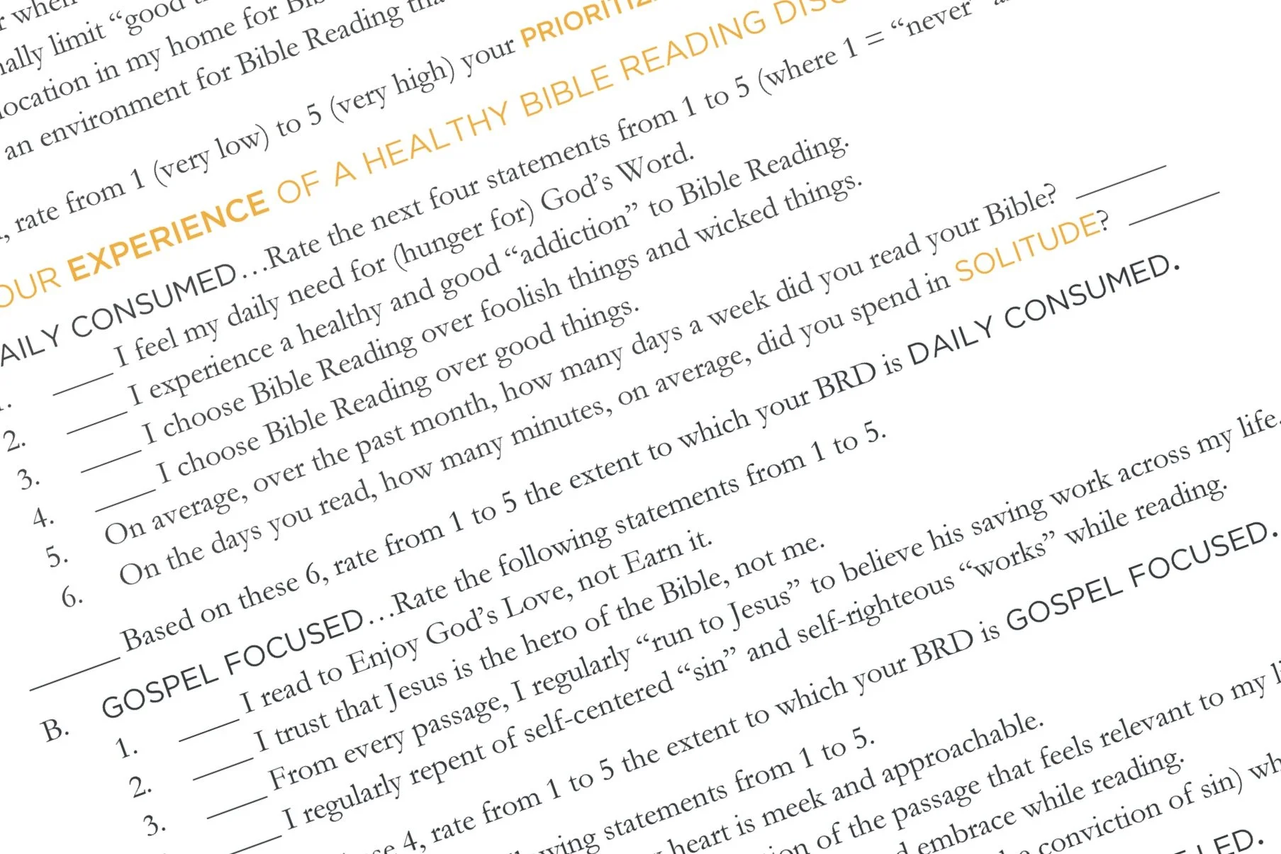 ASSESSMENTS — Seeing Jesus Together