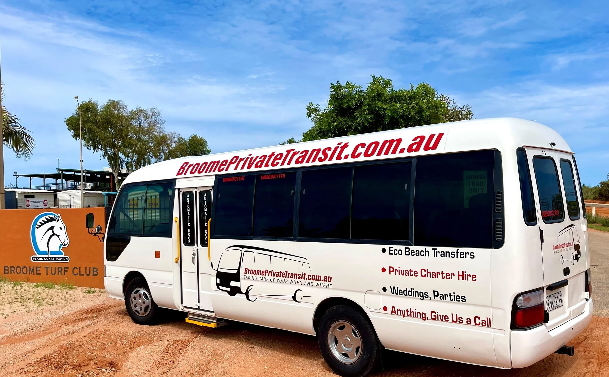 Broome Races Bus Charter Pickup and Drop-off Timetable — Broome Private ...
