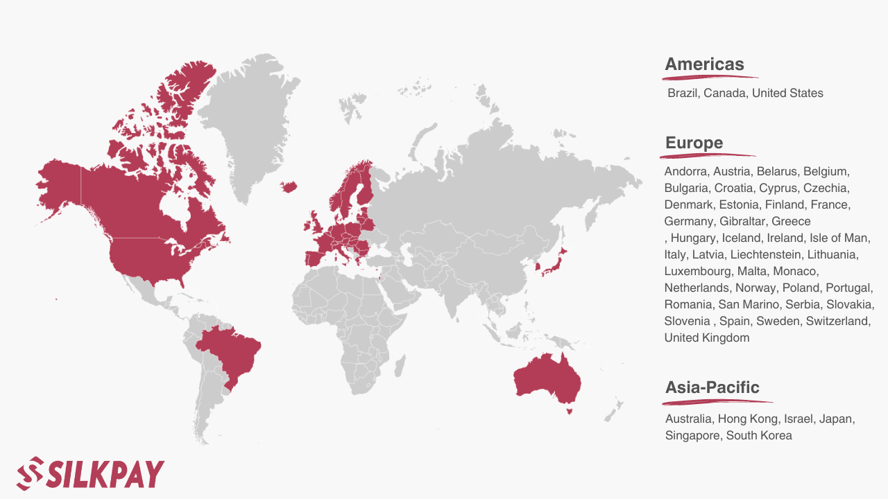 Silkpay accepteert nu handelaren uit Europa, Azië-Pacific en Amerika — SILKPAY