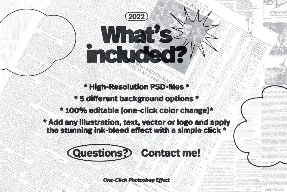 Elevate Your Designs with our Photoshop Ink-Bleed Effect | Smart ...