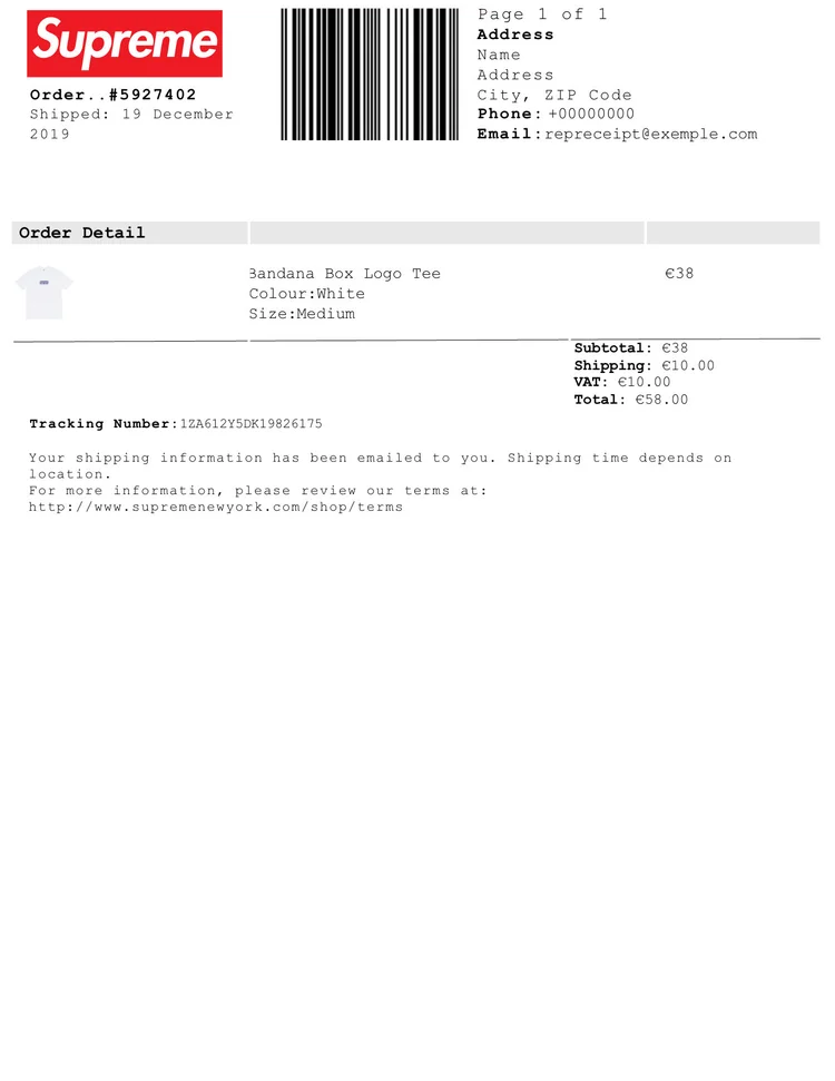 Receipts | RepReceipt.net
