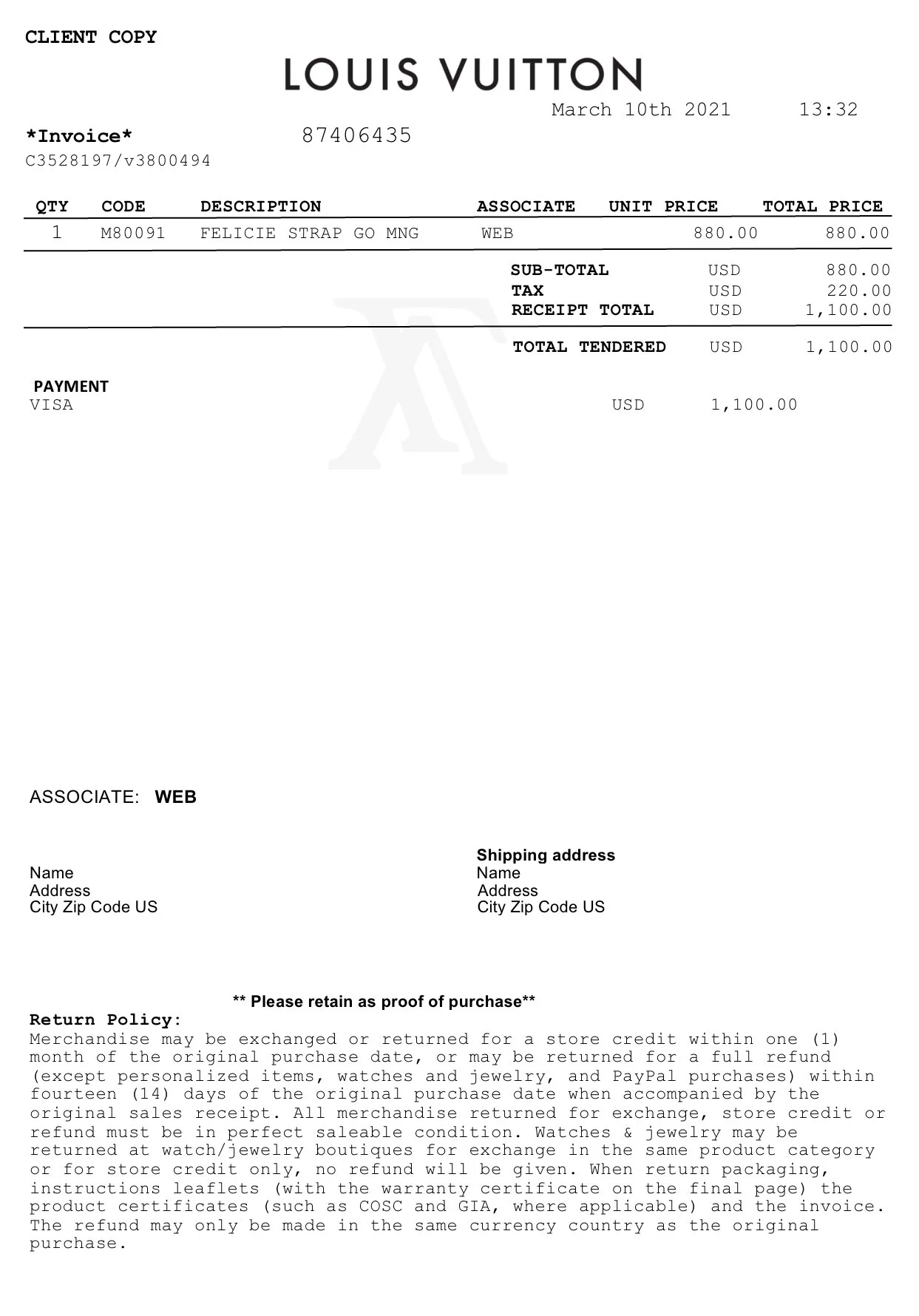 Receipts | RepReceipt.net