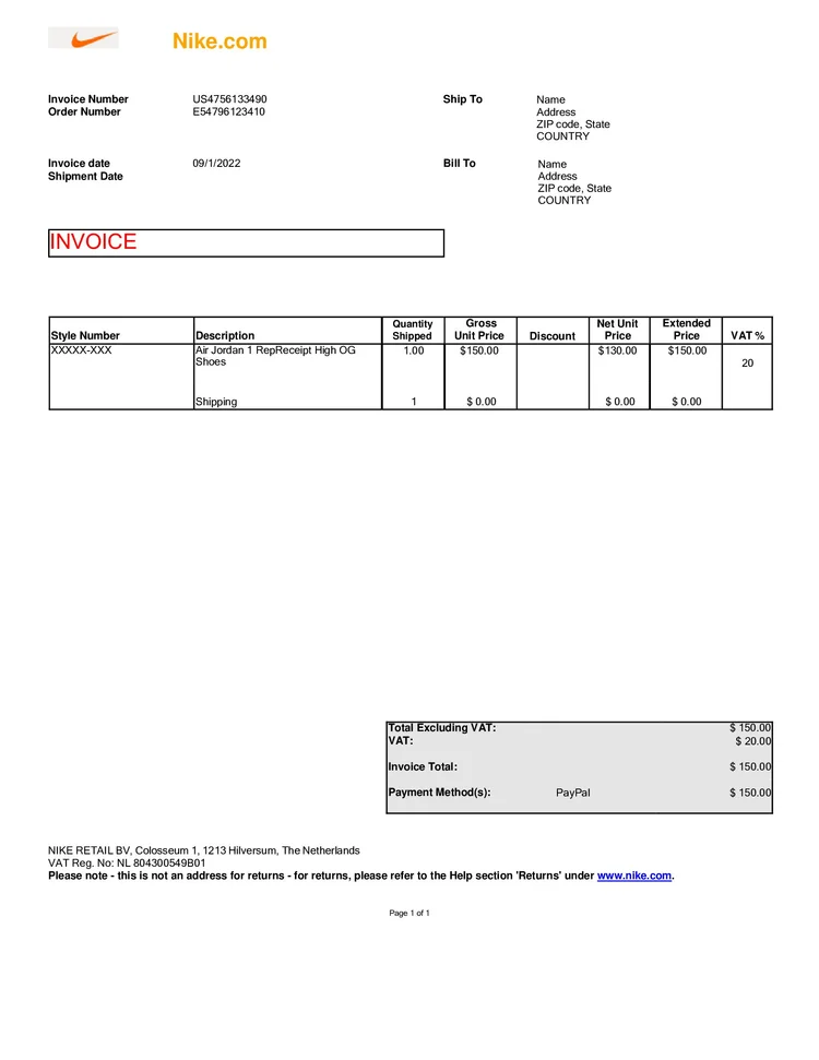 Receipts | RepReceipt.net