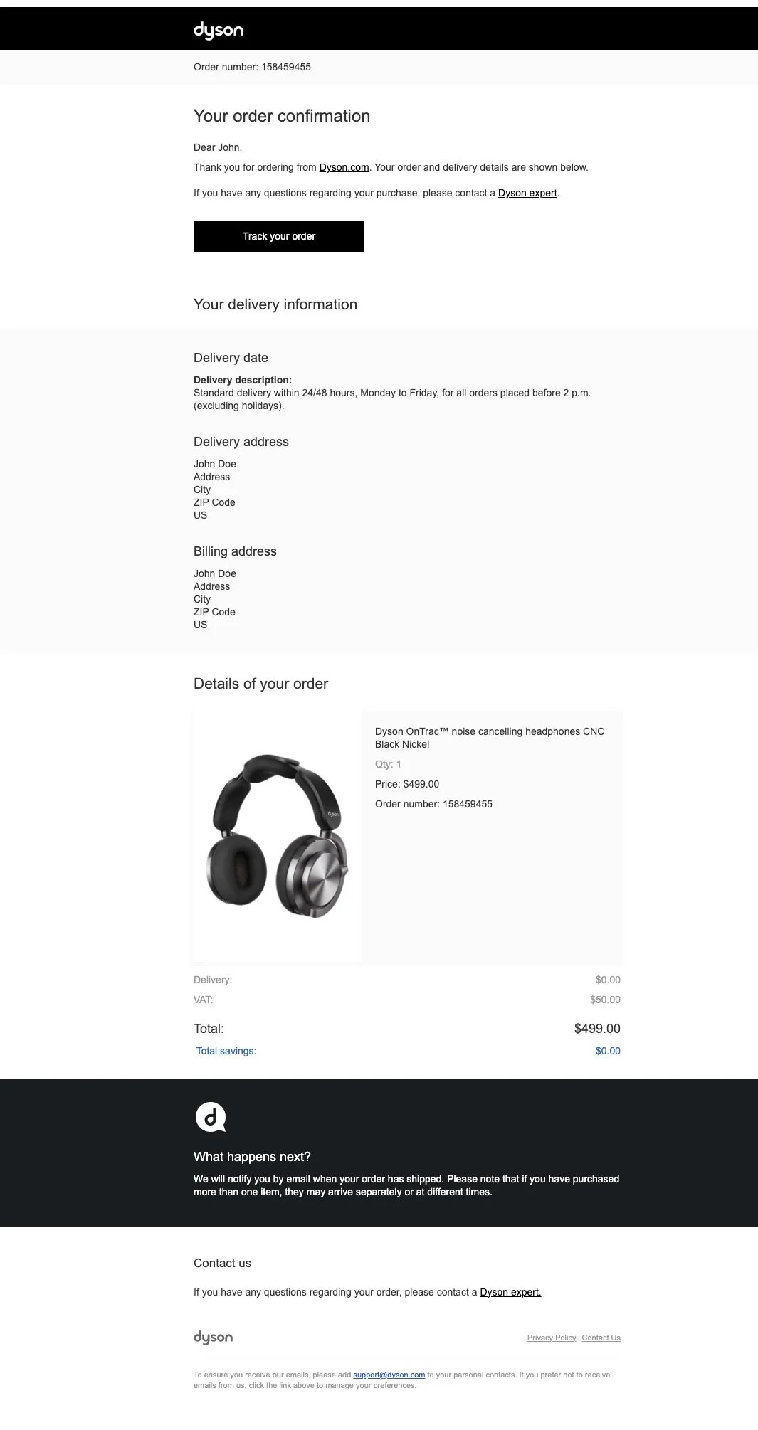 Dyson Receipt Generator