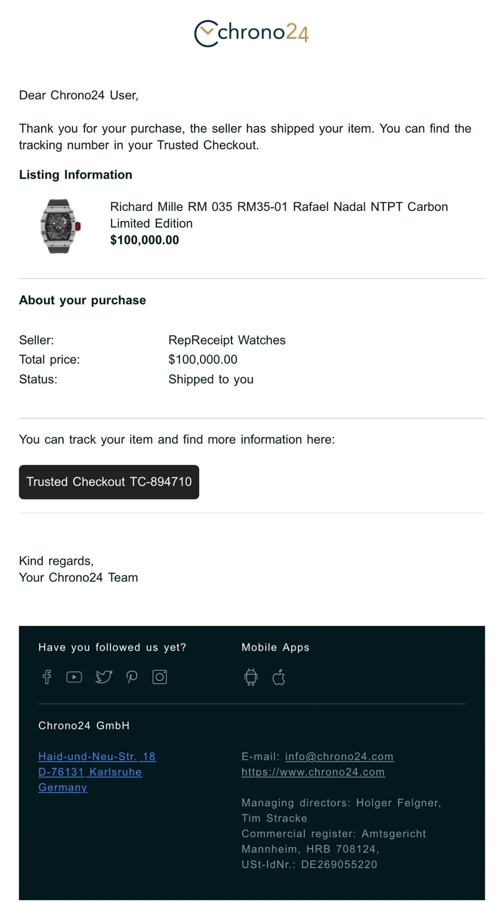 RepReceipt - Custom receipt generator