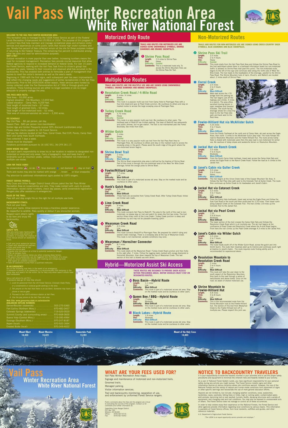 Maps and Trails — Vail Pass Winter Recreation Area