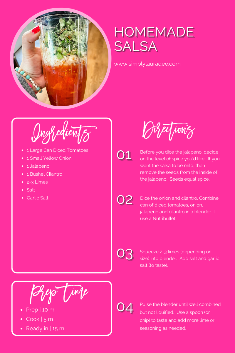 HOMEMADE SALSA — Simply Laura Dee | Boy Mom, Easy Recipes, Modern ...