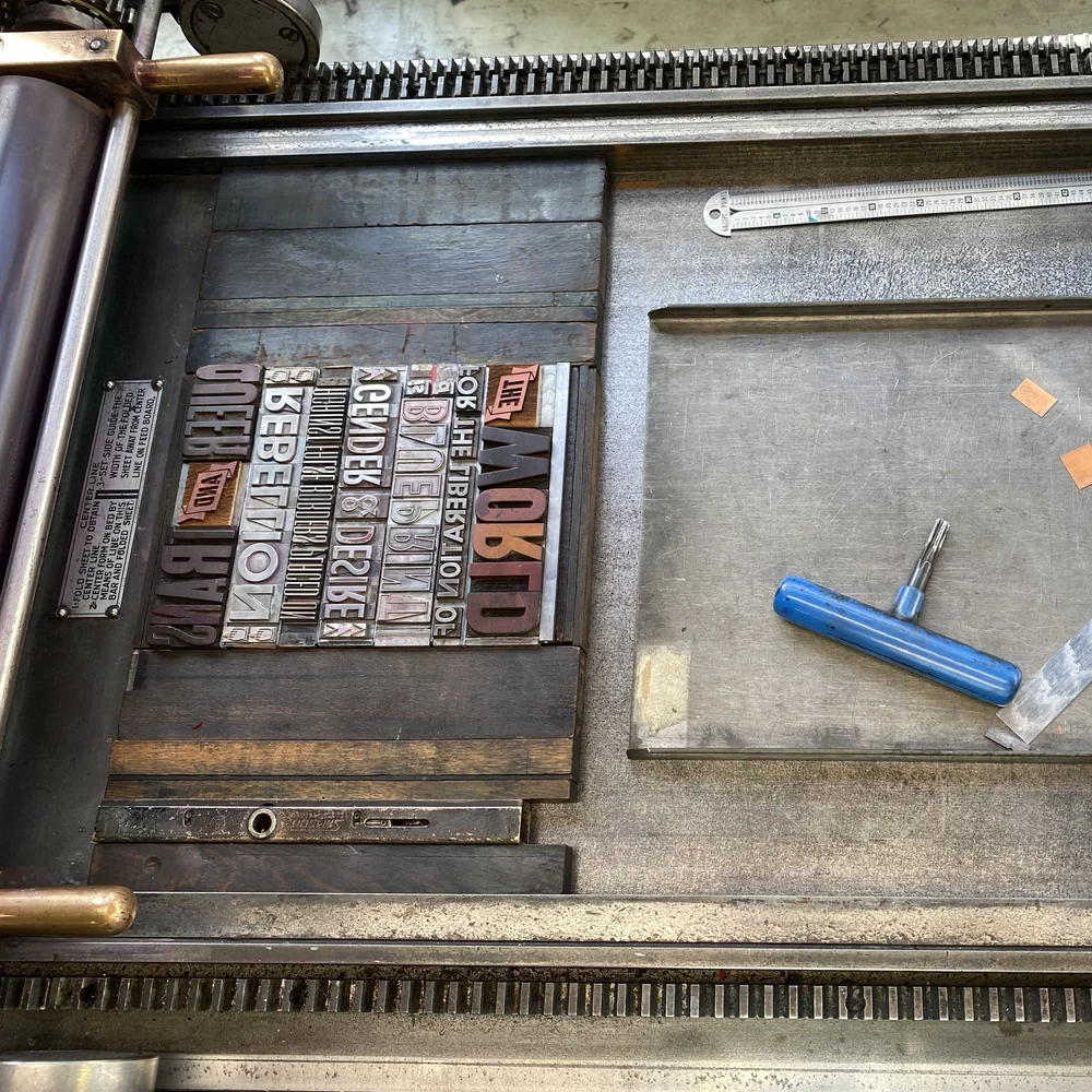 letterpress print: a grounding of revolutionary reminders — radical ...