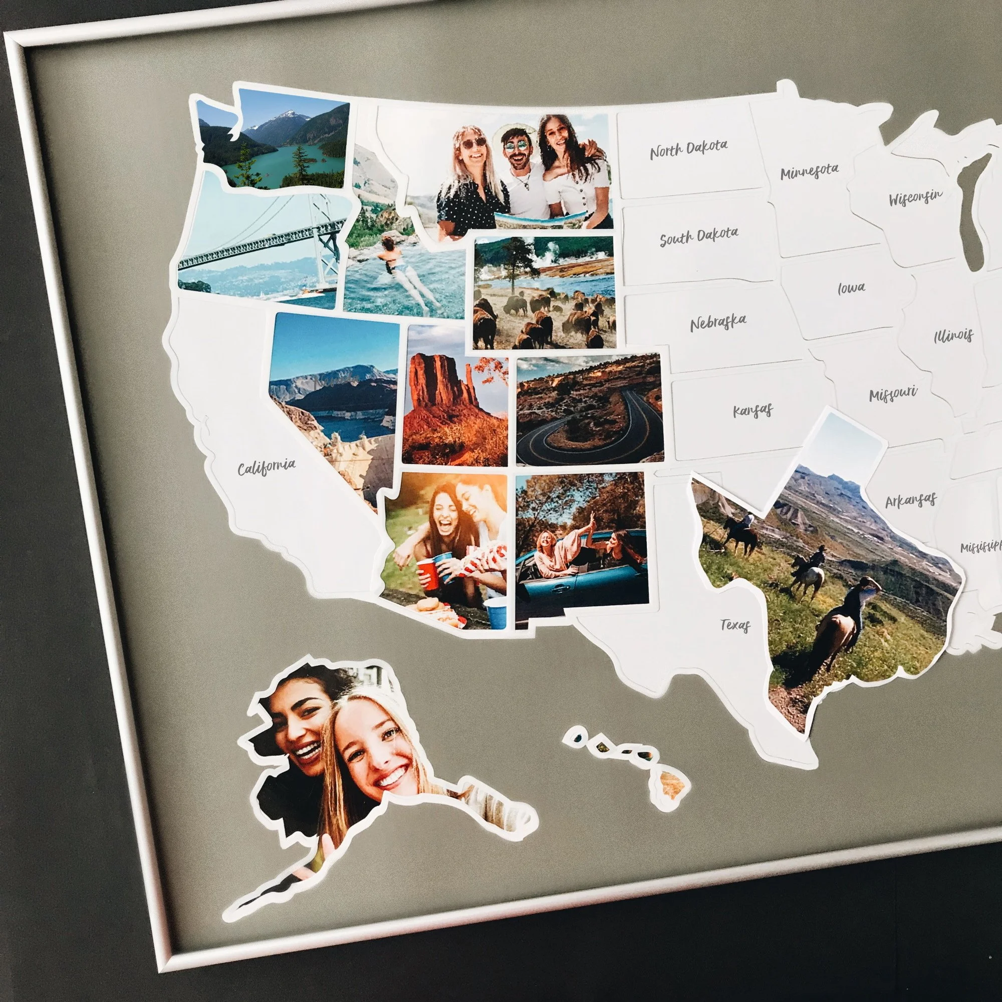 USA Photo Map - 50 States Travel Map - USAPM by 1DEA.me