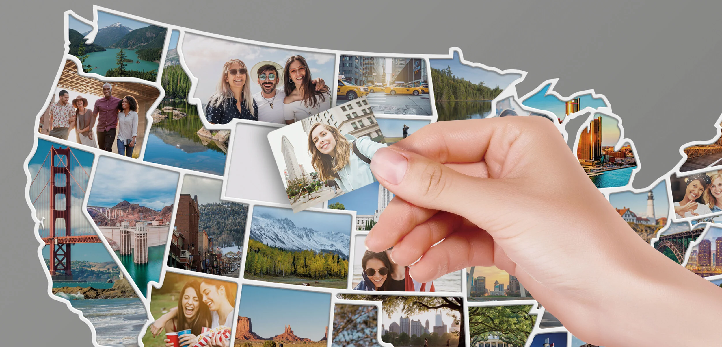 USA Photo Map - 50 States Travel Map - USAPM by 1DEA.me