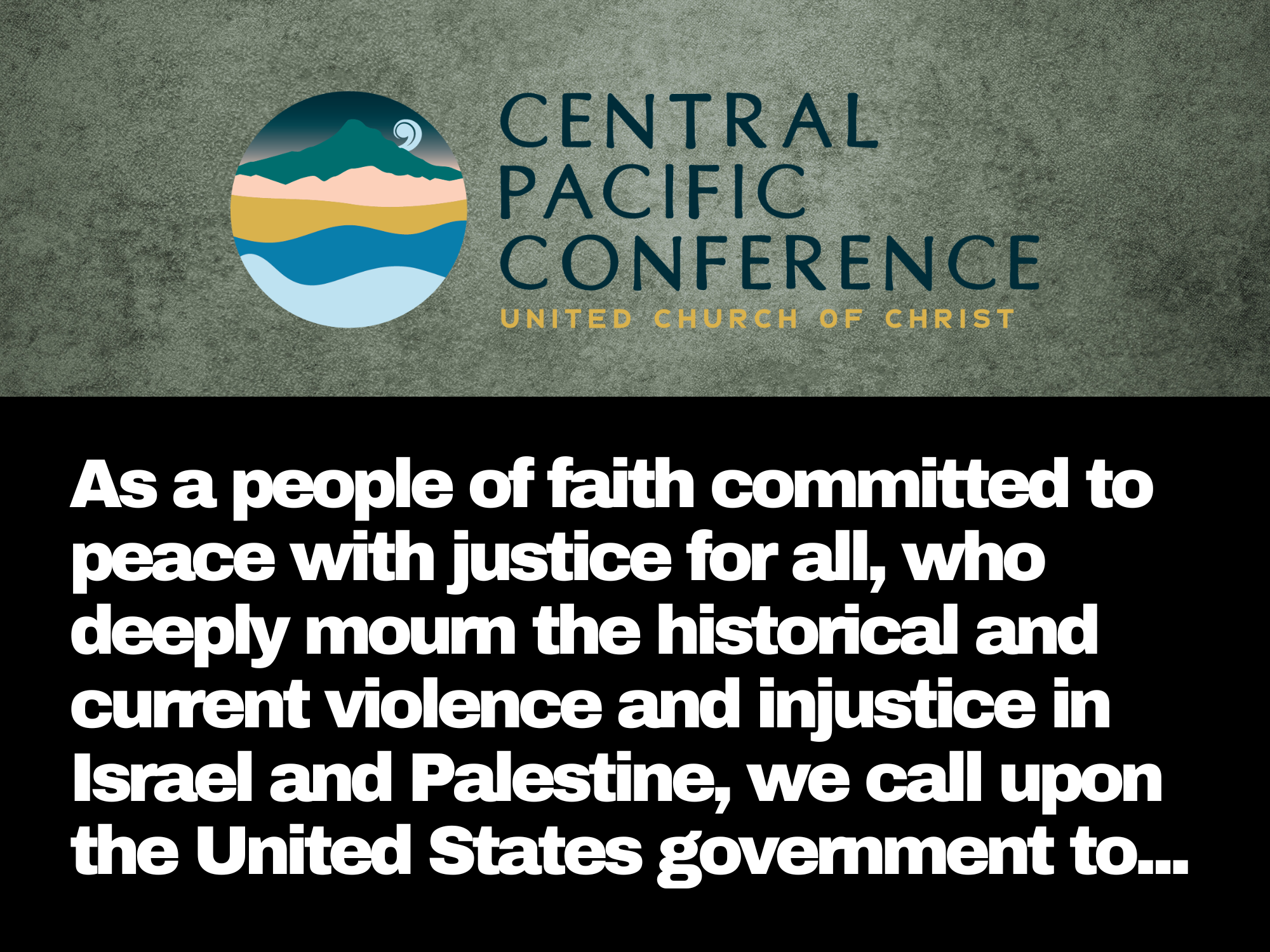 CPC Church Leaders Call for Ceasefire, De-Escalation, and Restraint — CPCUCC