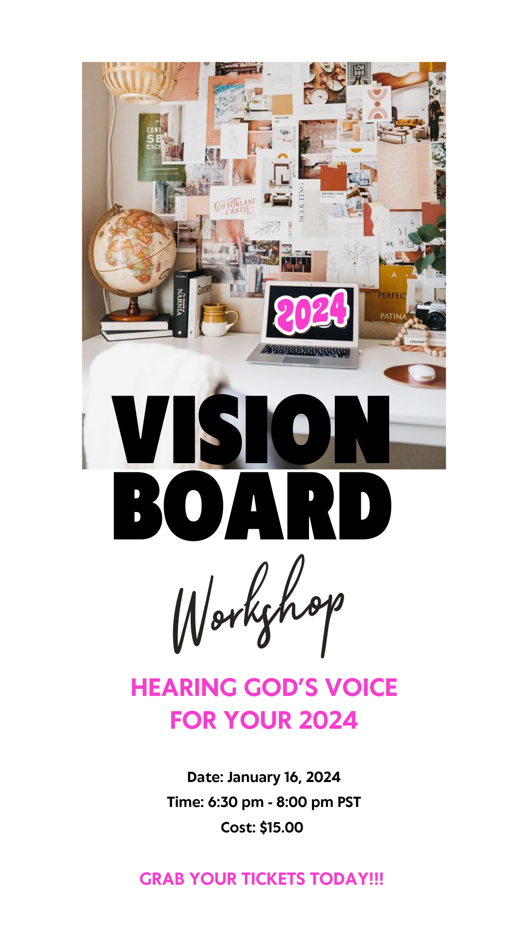 Vision Board Workshop - Hearing God's Voice for 2024 — Inspired Counselling