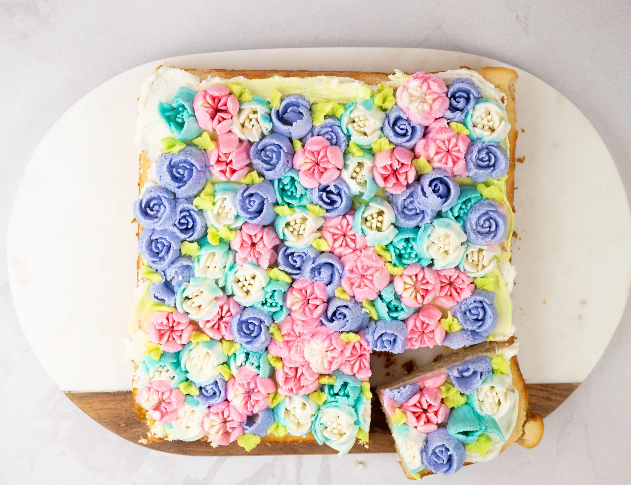 Square Lemon Birthday Cake