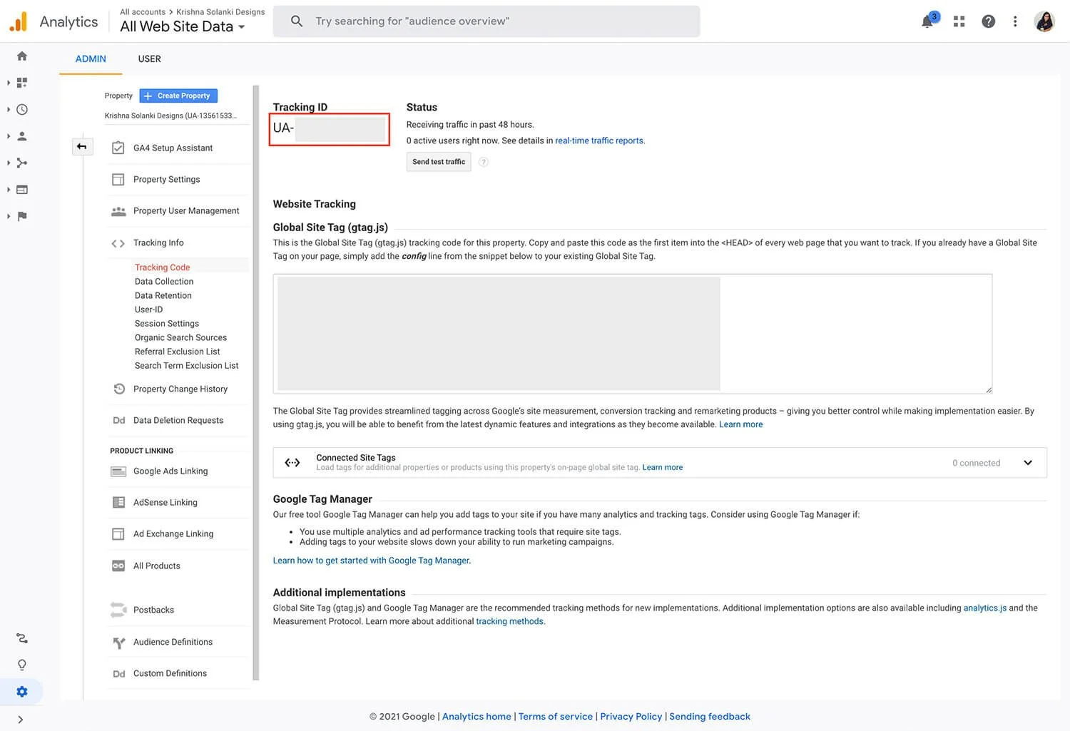 Setting up Google Analytics and connecting it to your Squarespace site