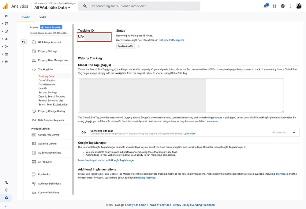 Setting up Google Analytics and connecting it to your Squarespace site