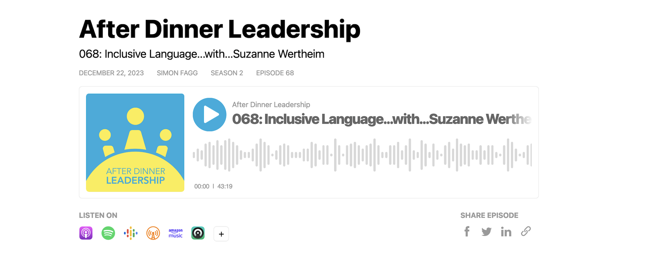 After Dinner Leadership podcast — Worthwhile Language Consulting ...