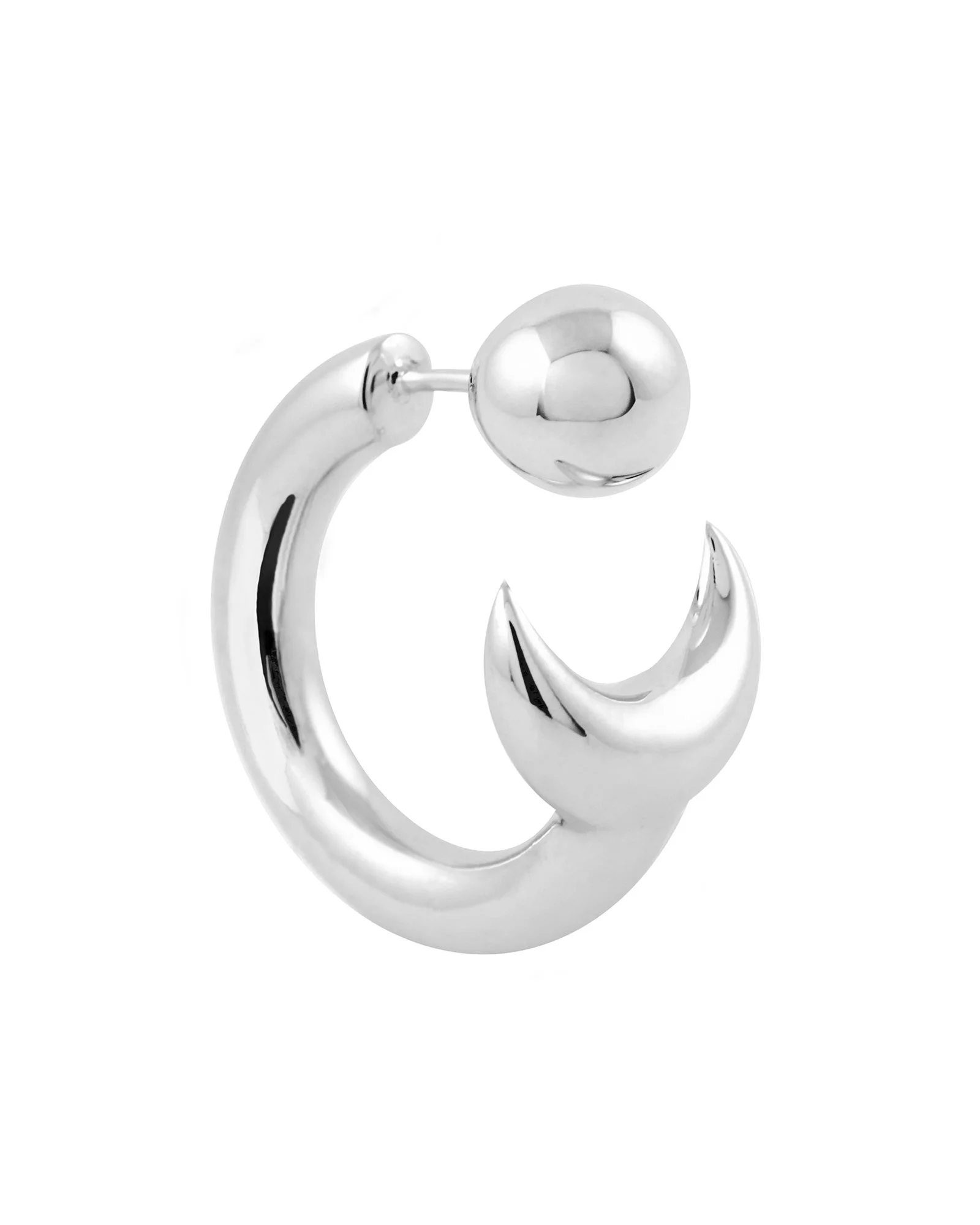 Prince Albert Earring Platinum — KISKA LAB