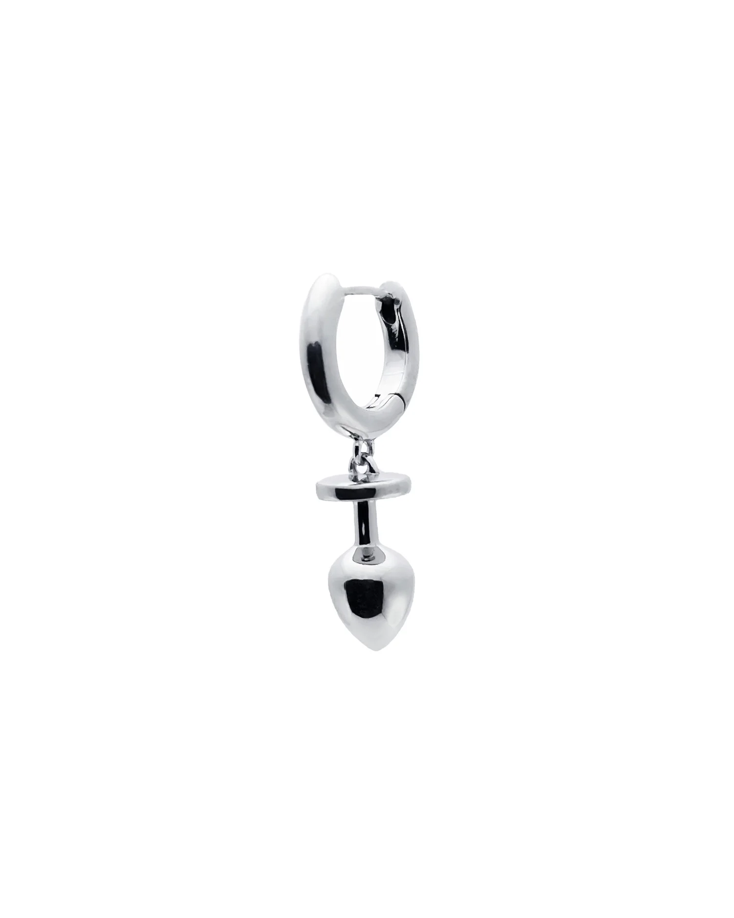 Prince Albert Earring Platinum — KISKA LAB
