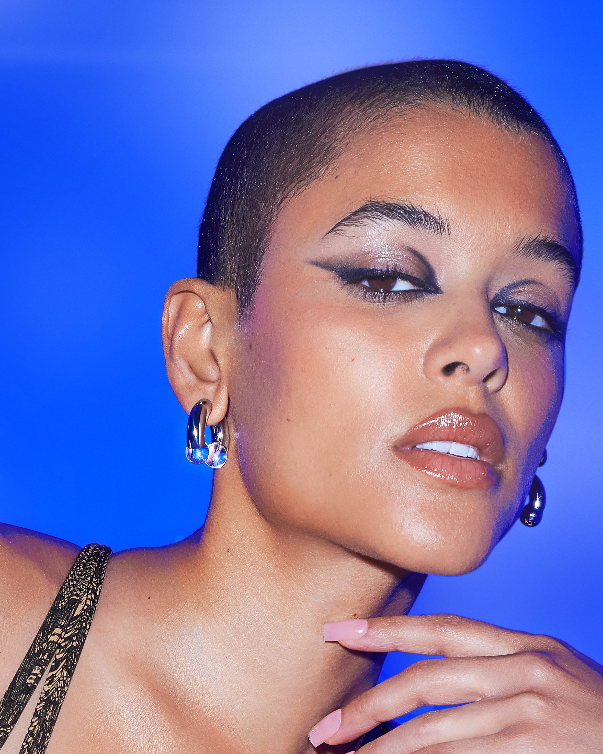 Prince Albert Earring Platinum — KISKA LAB