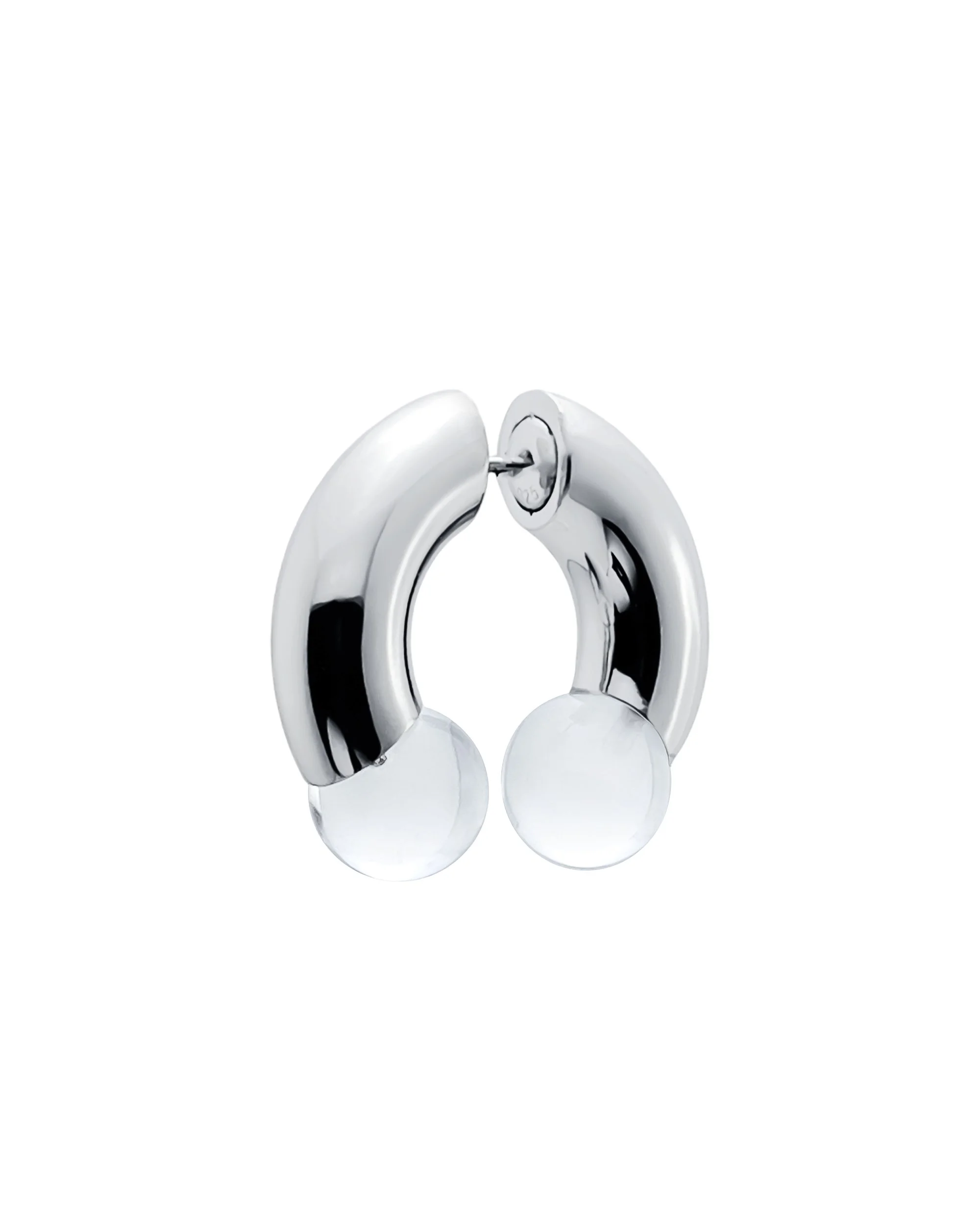 Prince Albert Earring Platinum — KISKA LAB