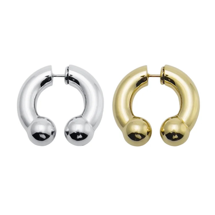 Prince Albert Earring Platinum — KISKA LAB
