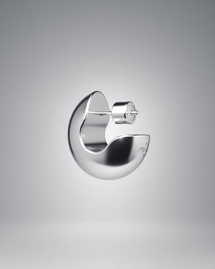Prince Albert Earring Platinum — KISKA LAB
