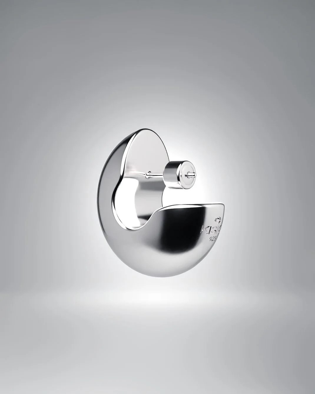 Prince Albert Earring Platinum — KISKA LAB