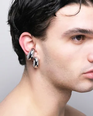 Prince Albert Earring Platinum — KISKA LAB