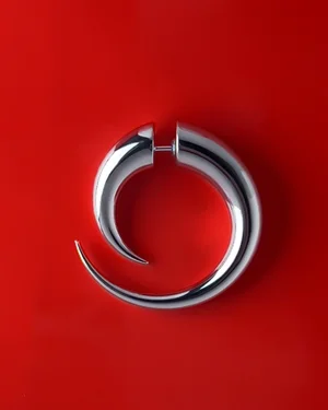 Prince Albert Earring Platinum — KISKA LAB