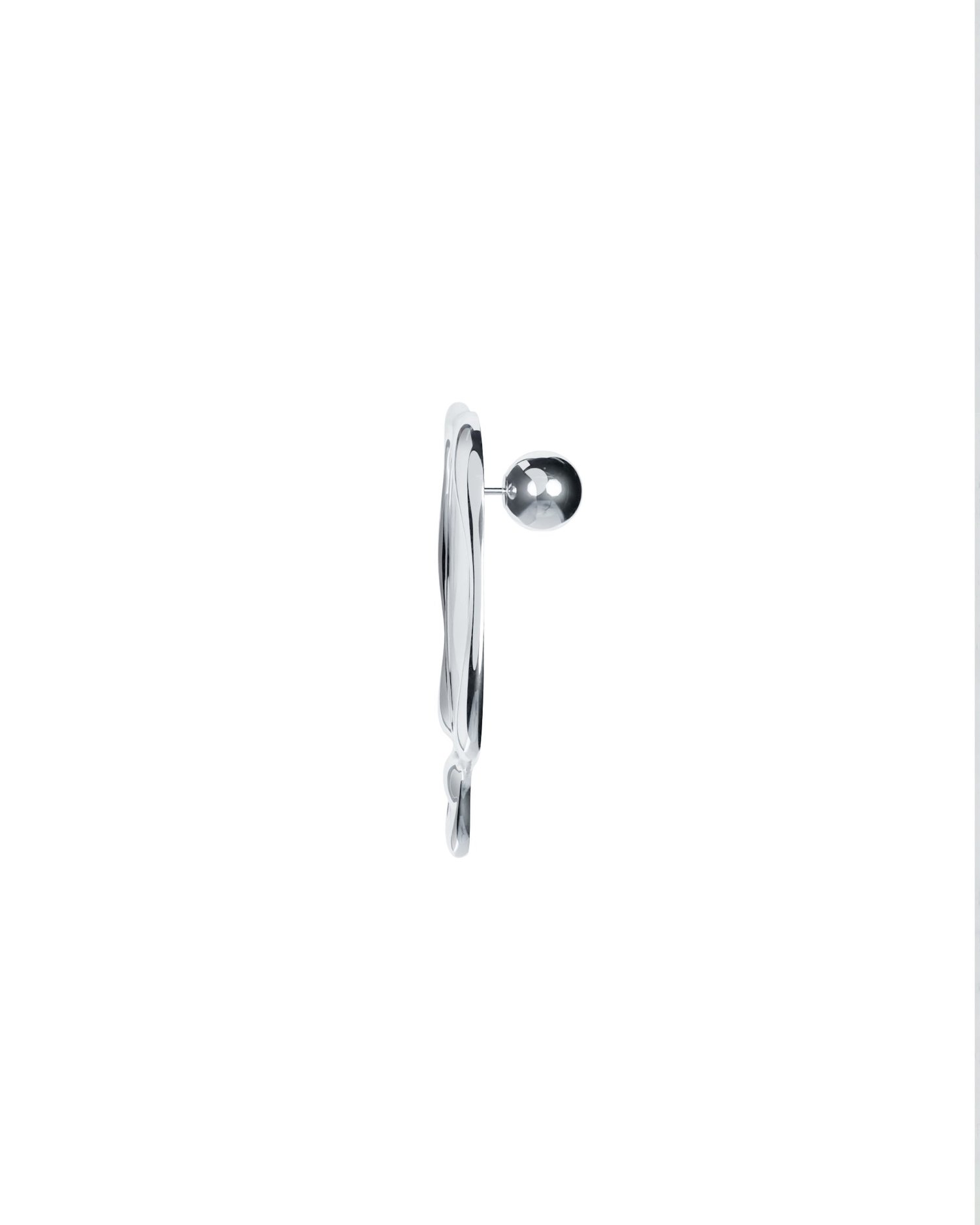 Prince Albert Earring Platinum — KISKA LAB