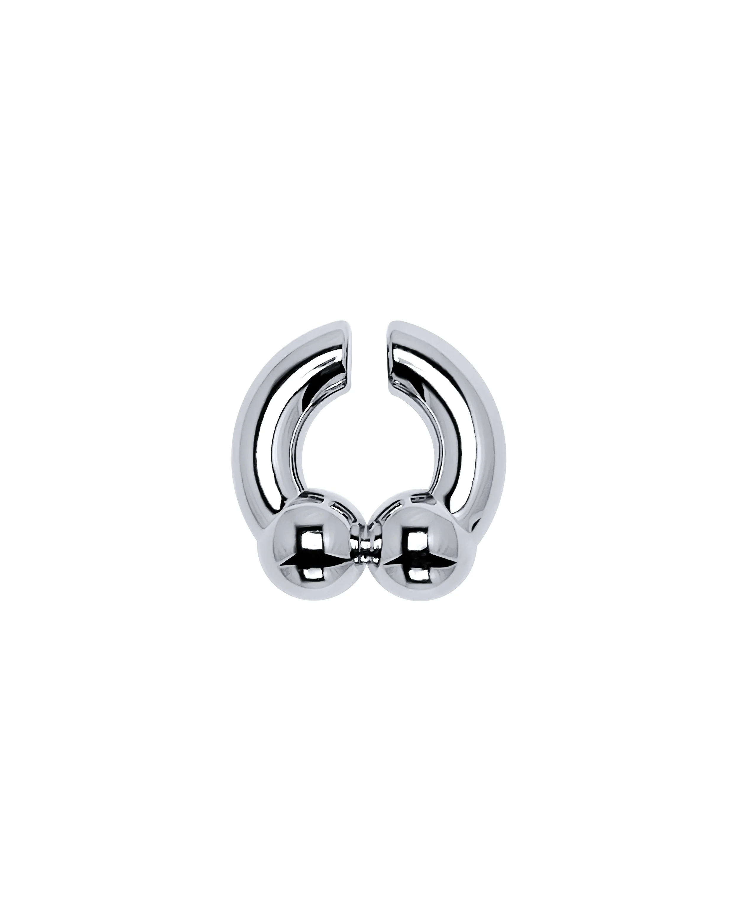 Prince Albert Earring Platinum — KISKA LAB