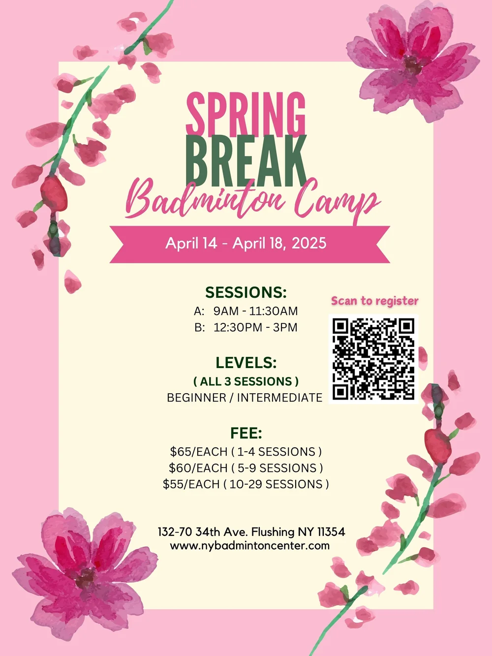 SEASONAL CAMP — NY BADMINTON CENTER