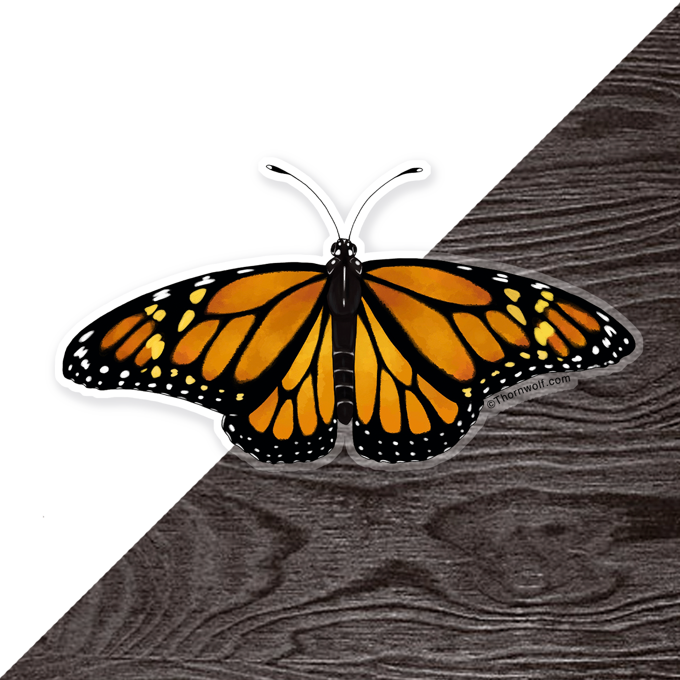 Monarch Butterfly Clear Vinyl Decal — Thornwolf Creative Services
