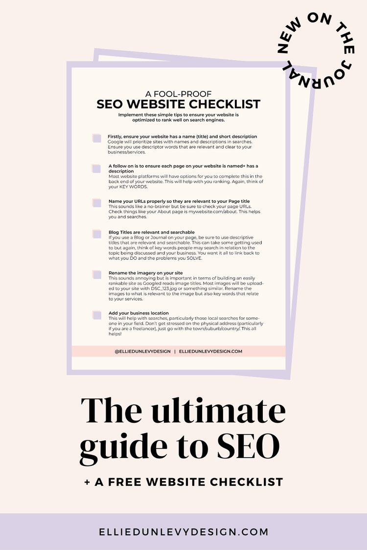 The Ultimate Guide to SEO — Ellie Dunlevy Design