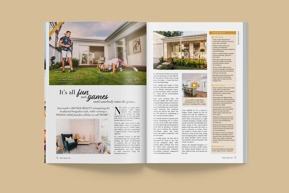 Duke Quarterly online magazine design — Paper & Desk: Brisbane Graphic ...