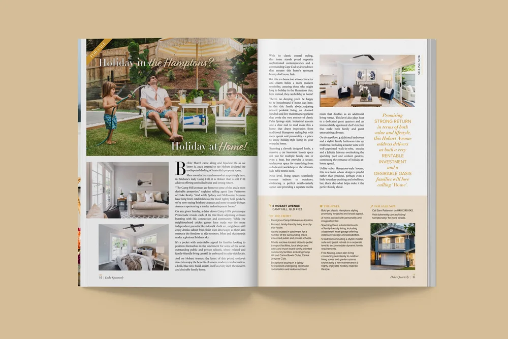 Duke Quarterly online magazine design — Paper & Desk: Brisbane Graphic ...