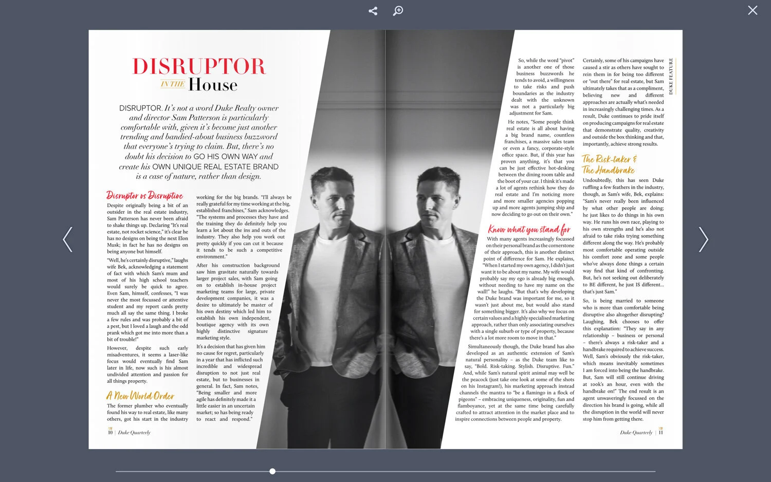 Duke Quarterly online magazine design — Paper & Desk: Brisbane Graphic ...