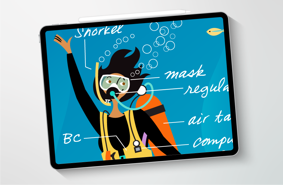 Scuba Illustration — Laura Coyle Creative