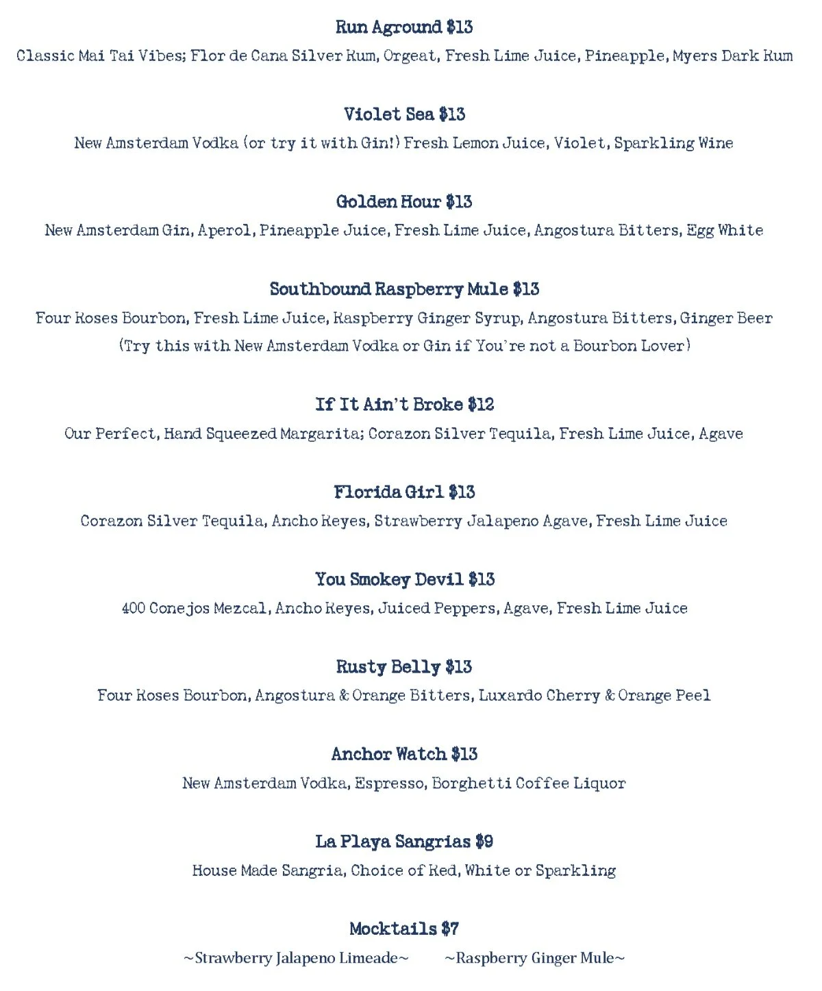 Seaworthy Fish + Bar | Coastal-Inspired Menu & Handcrafted Cocktails in ...