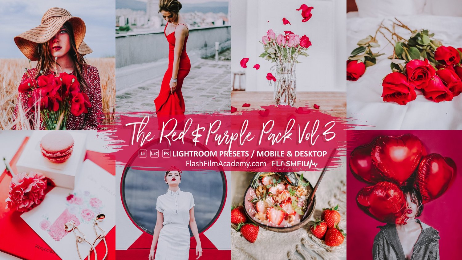 The Red & Purple Look Vol 3: Bold and Vibrant Presets and LUTs